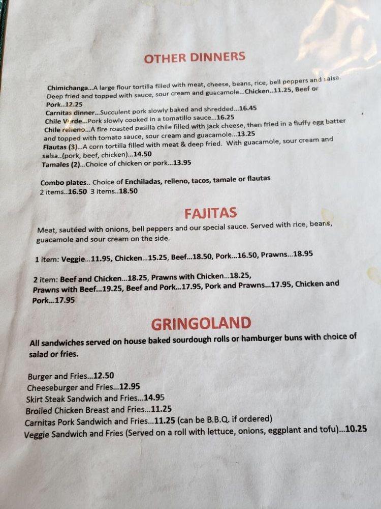 Menu at La Playa pub & bar, Pacifica, CA-1