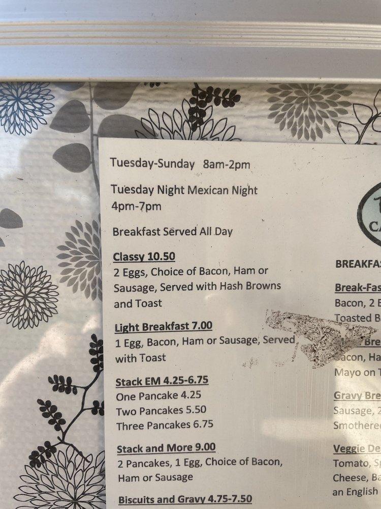 Menu at Touch Of Class Cafe And Bakery, Central Lake