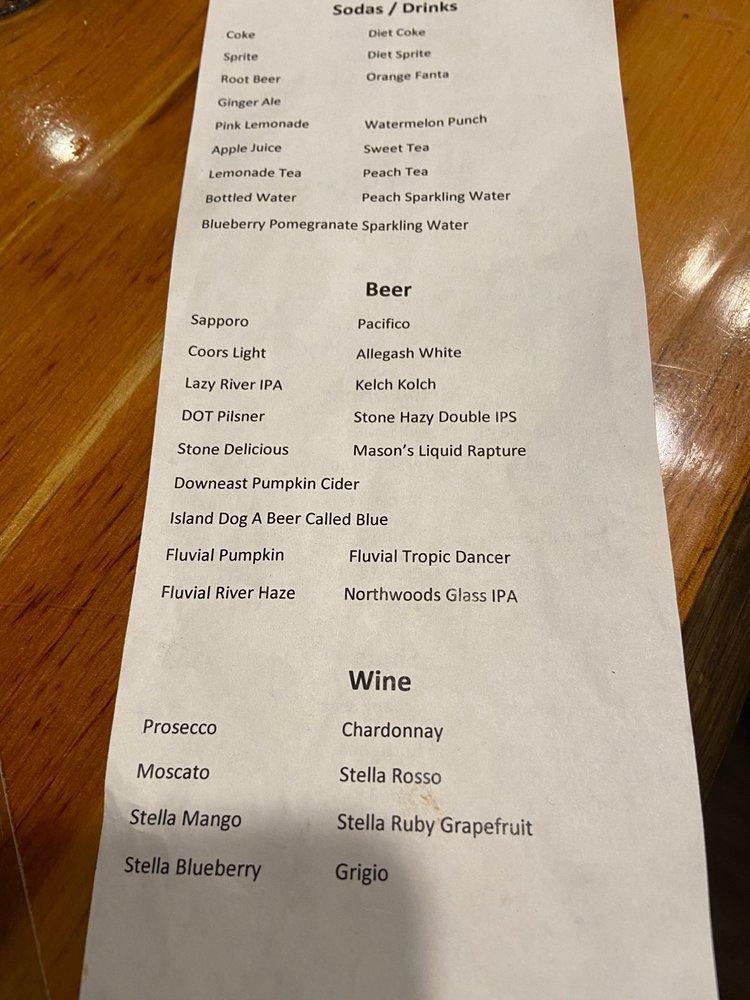 Menu at Elevation Sushi and Tacos restaurant, Bridgton