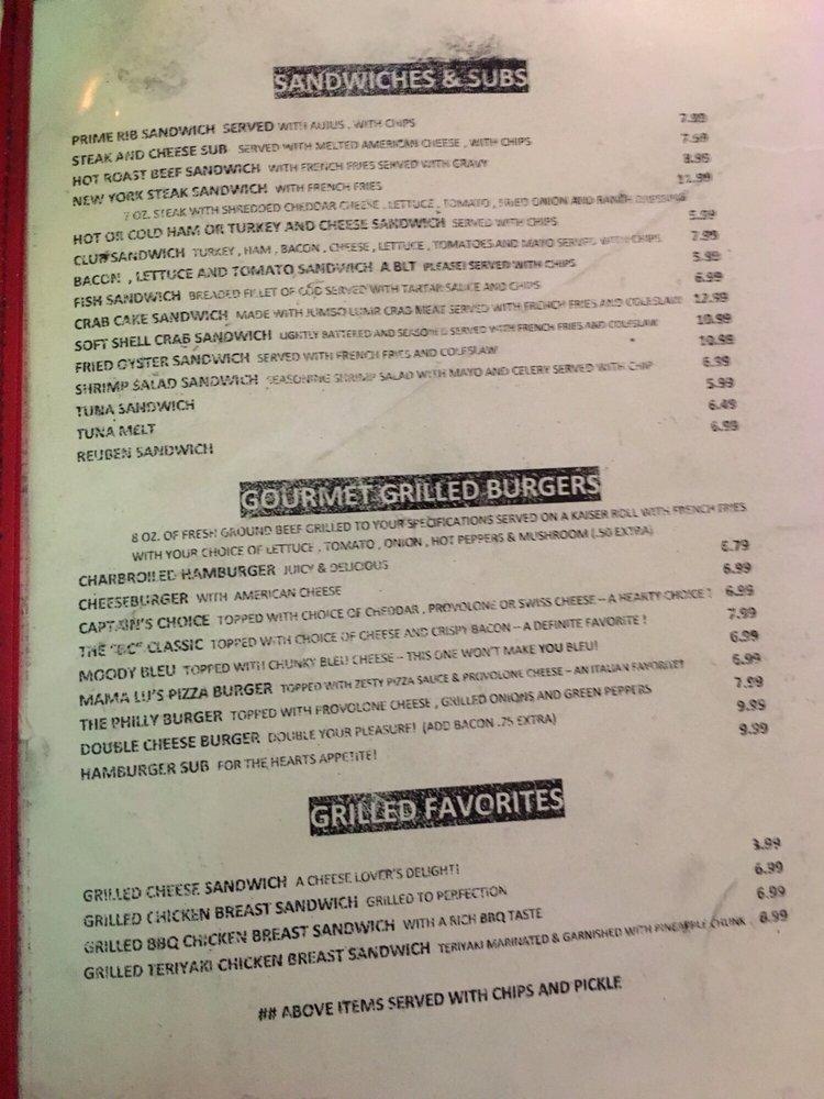 Menu at Lu & Joe's Restaurant & Lounge, Mount Airy