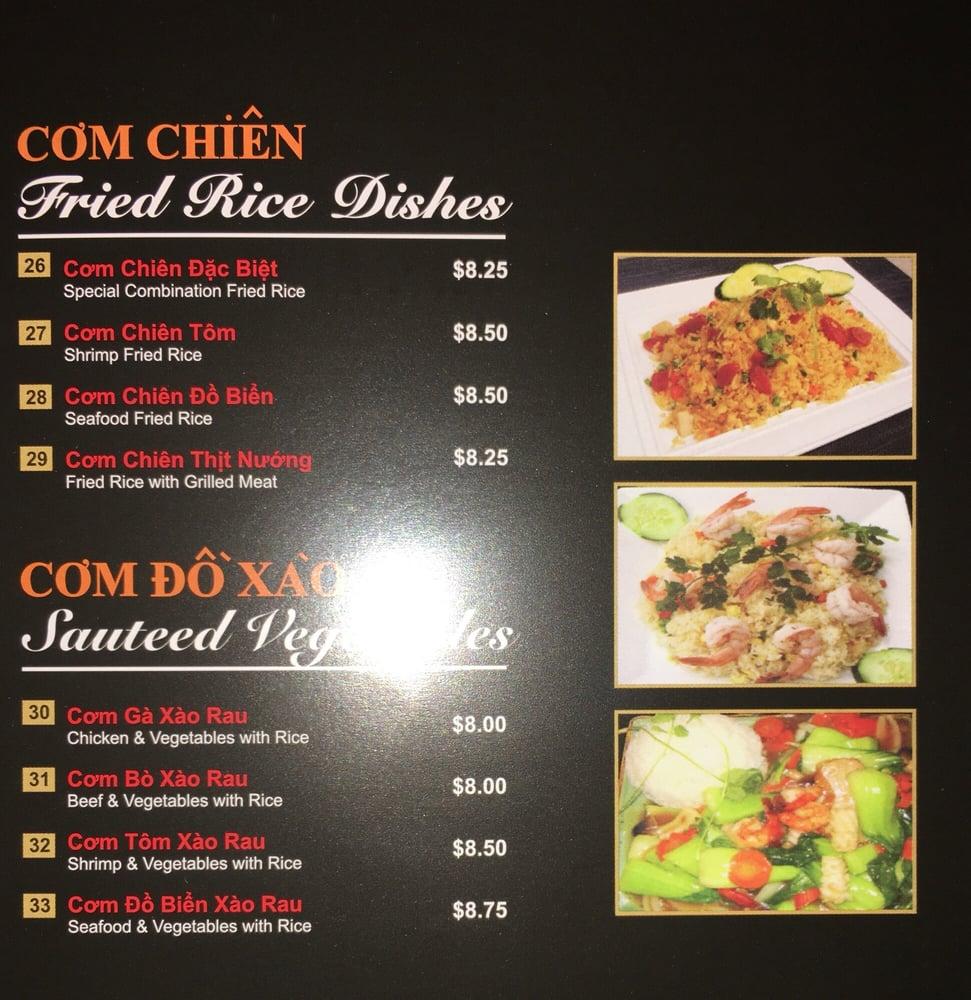 Menu at Simply Pho restaurant, Lake Forest