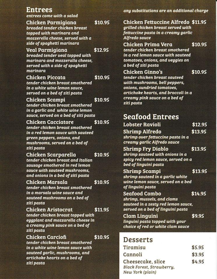 Menu at Bella Sara Pizza and Grill pizzeria, Bossier City