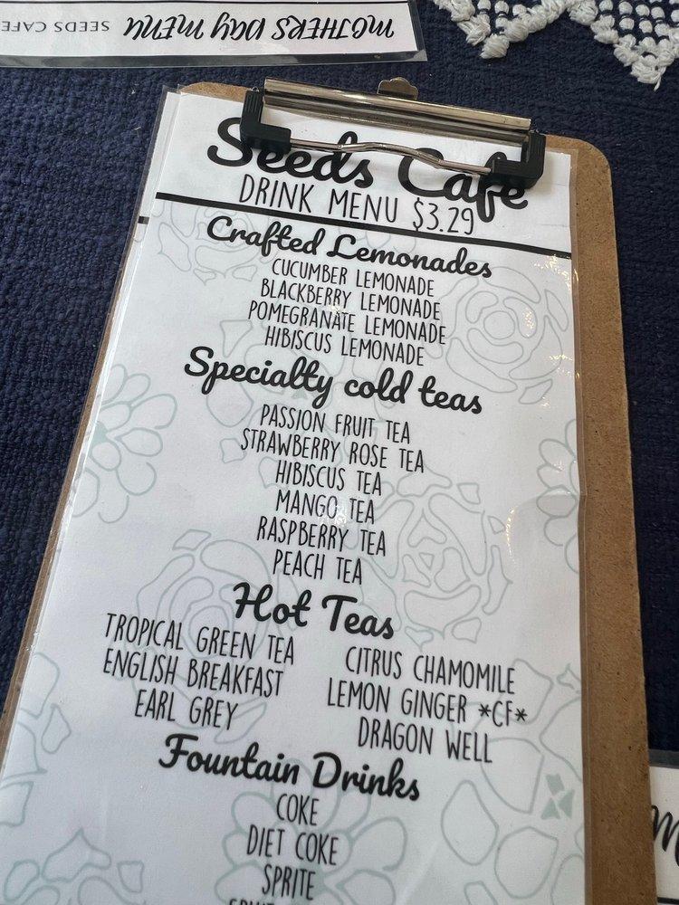 Menu at Seeds Cafe, Royal Palm Beach