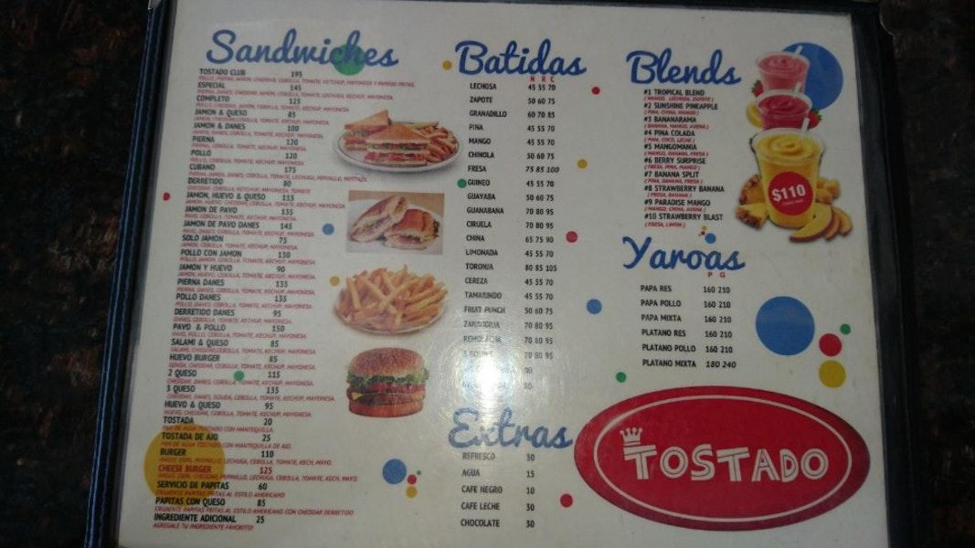 Carta del café Tostado, Santo Domingo