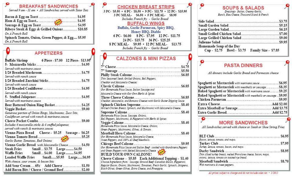 Menu at Windy City Pizza Kitchen restaurant, Hammond