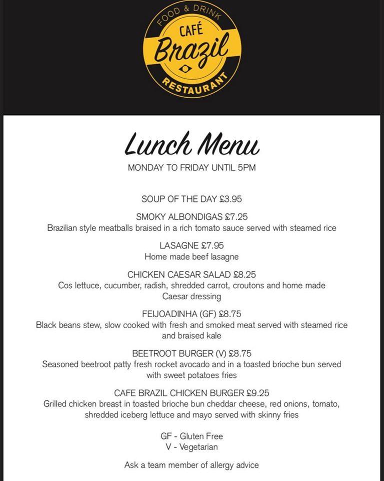 Menu at Cafe Brazil Tapas Bar, Maldon, 9B High St