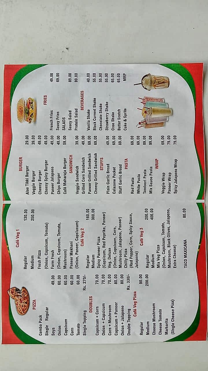 Menu at Container Cafe, Mohra
