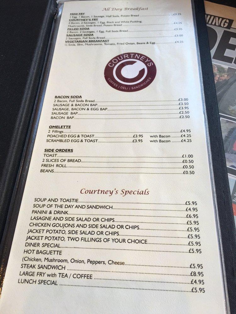 Menu at Courtneys Steakhouse, Newry