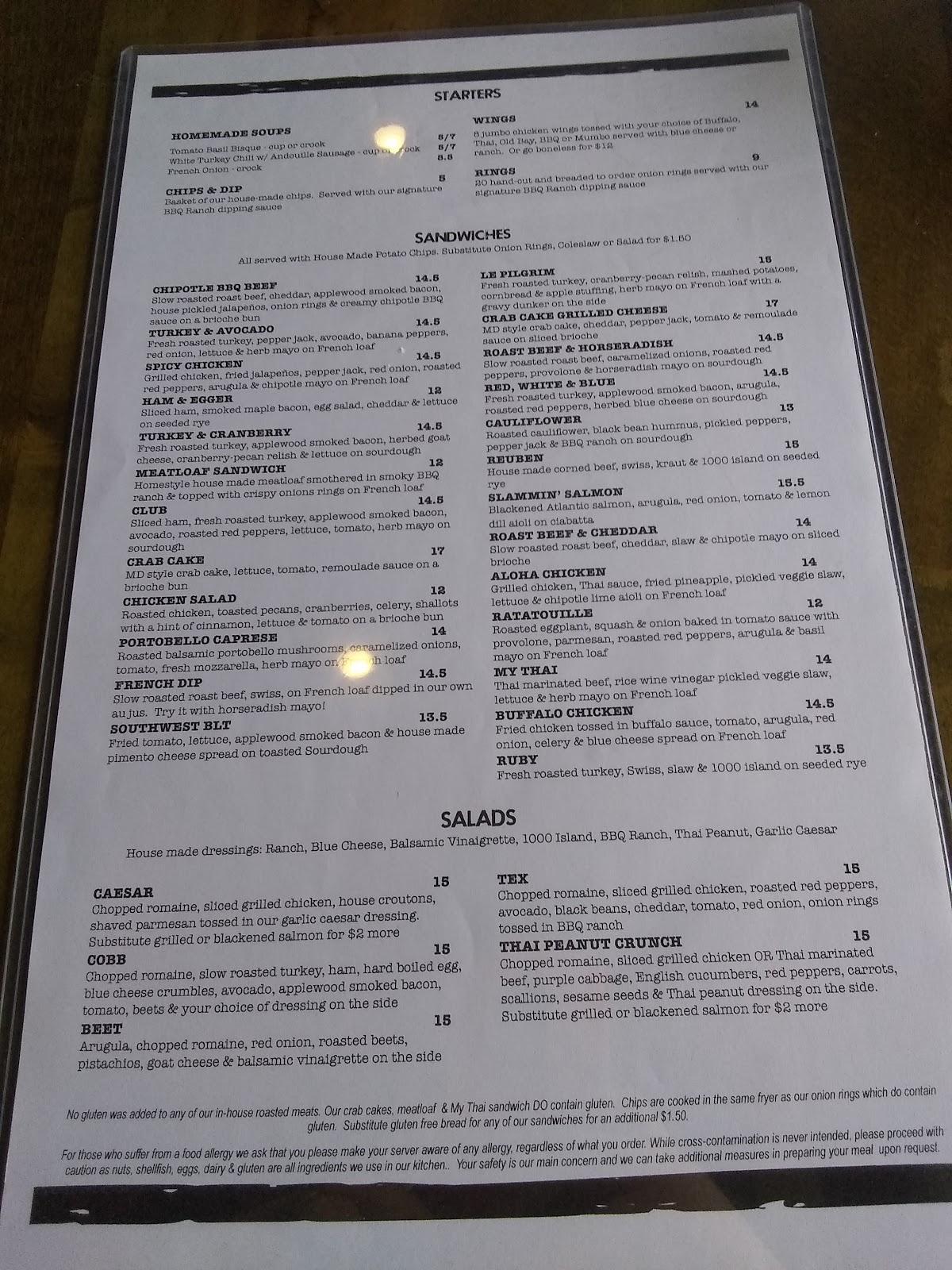 Menu at Full On Craft Eats & Drinks pub & bar, Annapolis