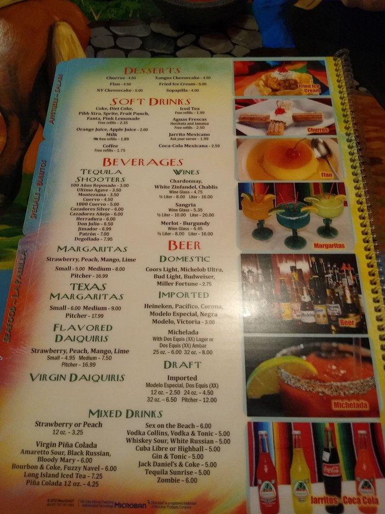 Menu at EL AGAVE MEXICAN RESTAURANT, Seneca
