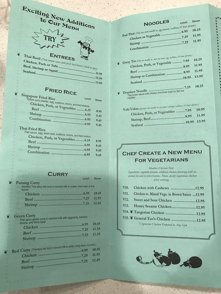 Menu at Shang Hai Restaurant, Olney