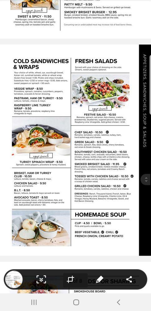 Menu at Agapē Cafe & Grille, Strasburg