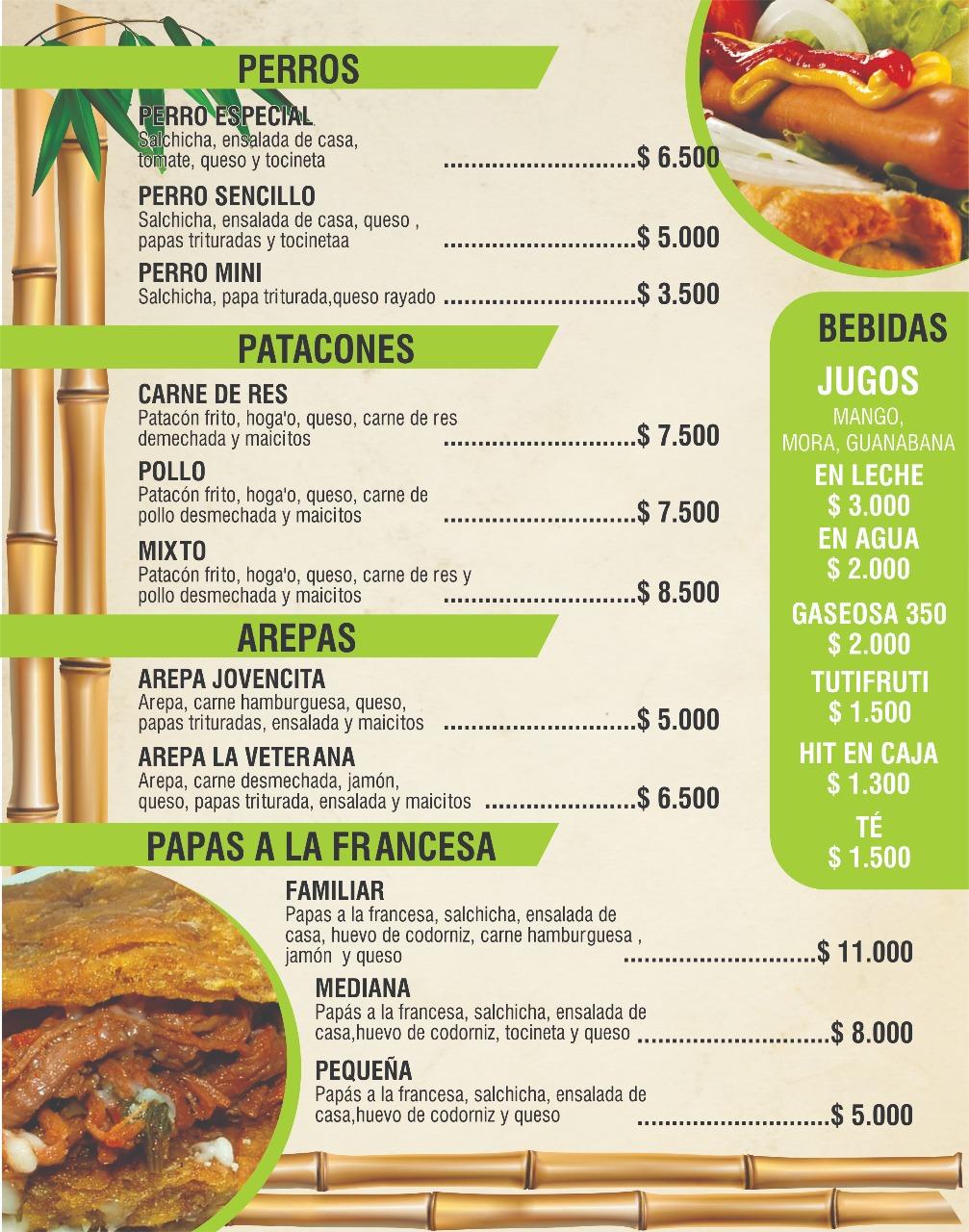 Menu at Bambú Parrilla_bar L&E, El Peñol