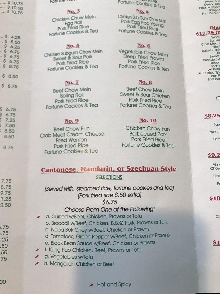 Menu at Emperor's Palace( West Bremerton) restaurant, Bremerton