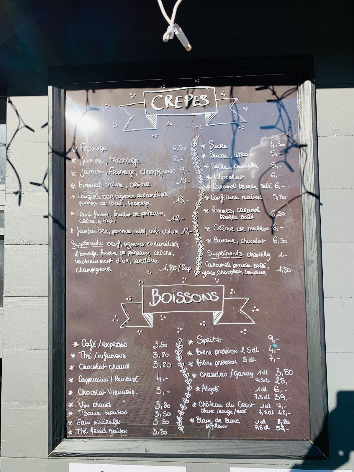 Menu at ICE BAR, Carouge