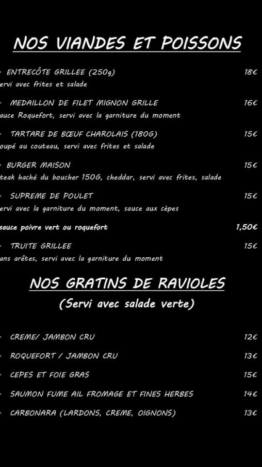 Carta de Restaurant Cuisine En Scène, Annonay