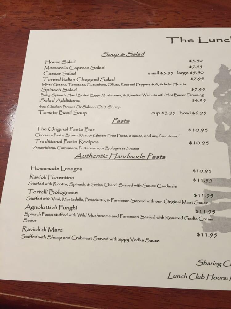 Menu at Marco's Lunch Club, Corpus Christi, 525 S Staples St