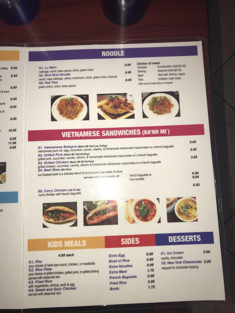 Menu at What Da Pho restaurant, San Angelo
