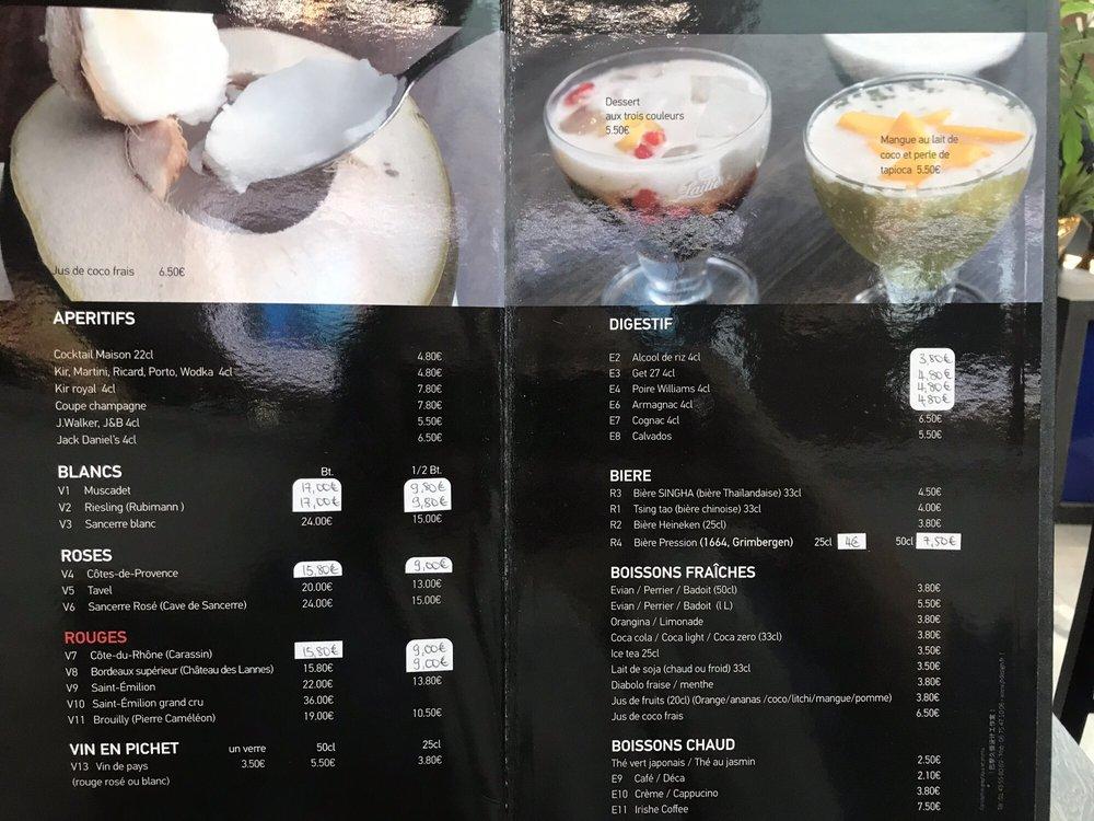 Menu au Thai Basilic restaurant, Tremblay-en-France, 20 rue des Buissons