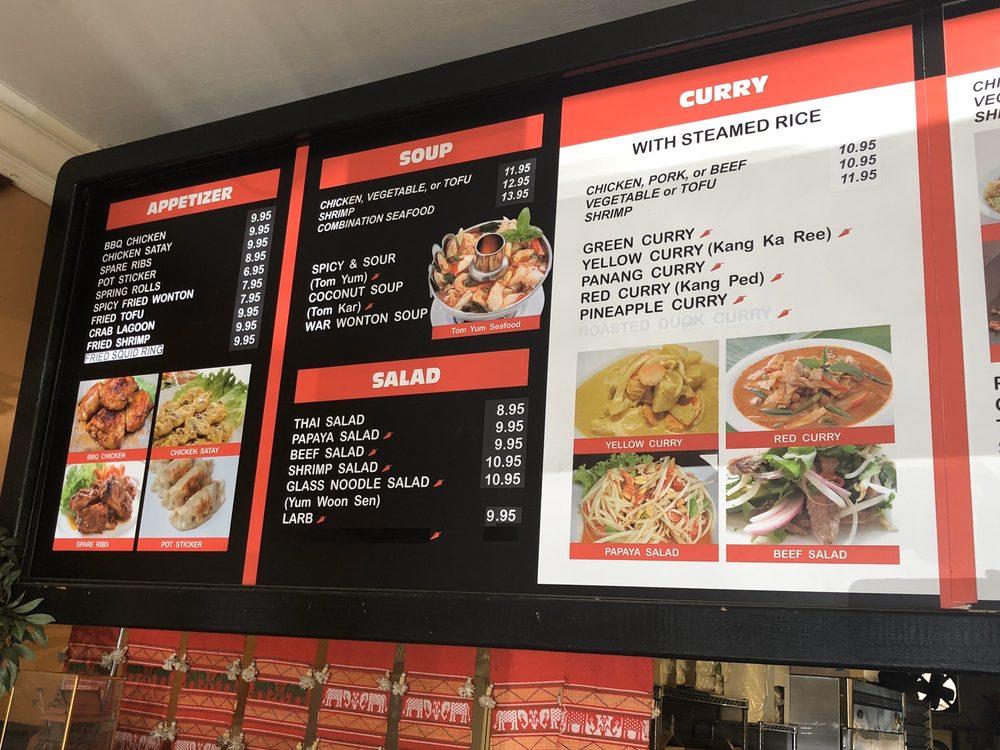 Menu at Thai Food To Go restaurant, Torrance