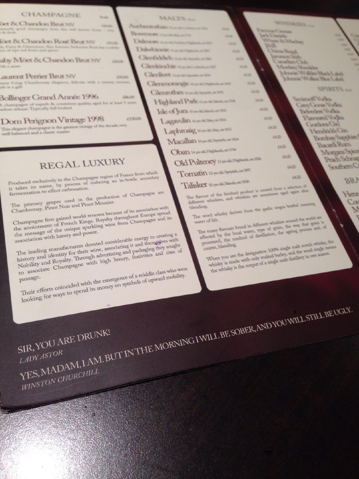 Menu at Ash pub & bar, Inverness