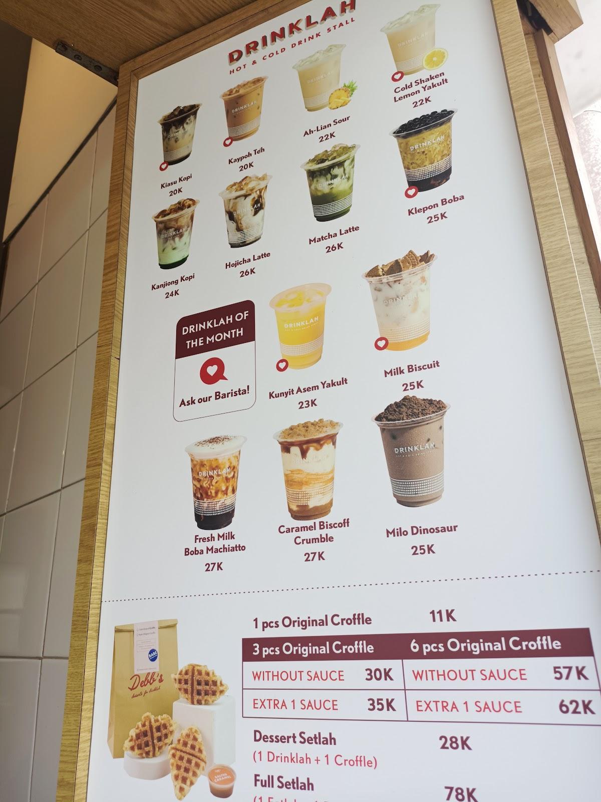 Menu at Eatlah Duren Sawit restaurant, East Jakarta