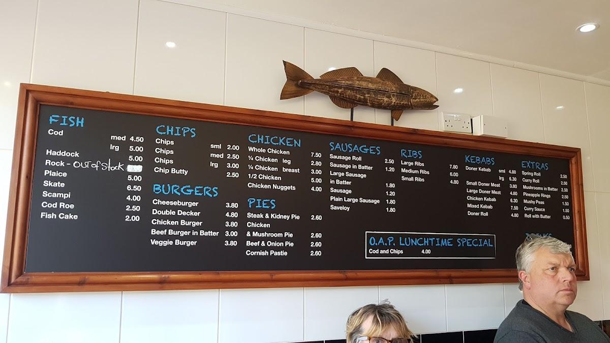 Menu at Mr Fish Galleywood restaurant, Chelmsford, 51 Watchouse Rd