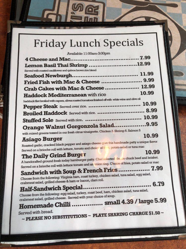 Menu at Alexis Diner restaurant, Troy