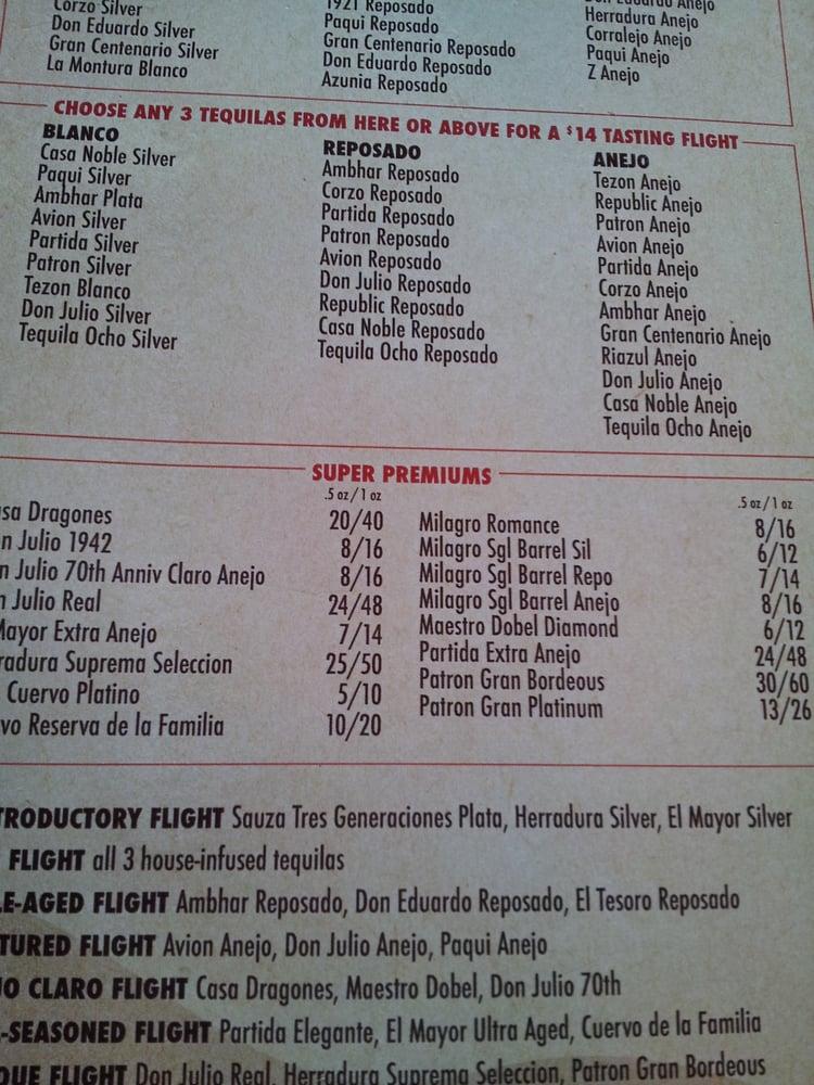 Menu at Mi Dia From Scratch pub & bar, Grapevine