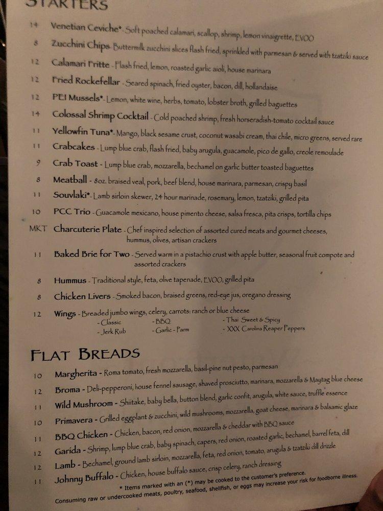 Menu at Port City Club, Cornelius, Harborside Dr