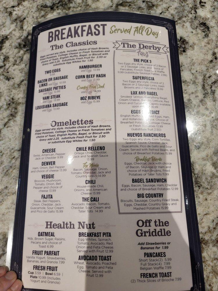 Menu at The Derby Room Perris pub & bar, Perris
