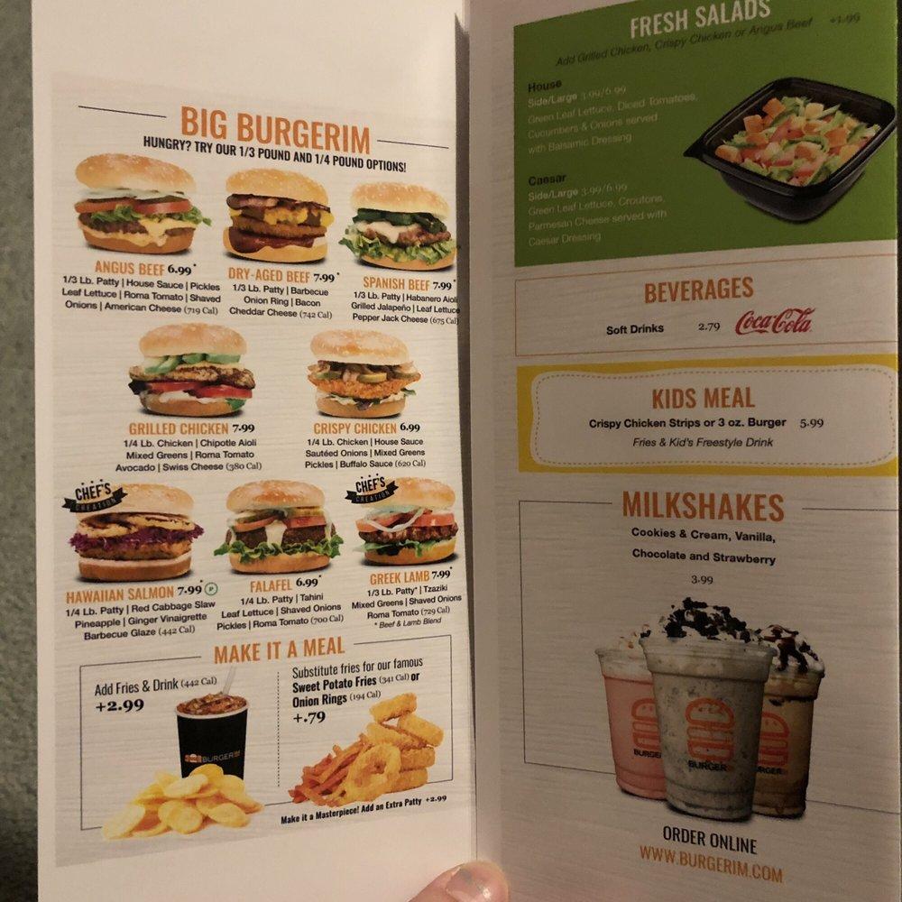 Menu at BurgerIM fast food, Camas