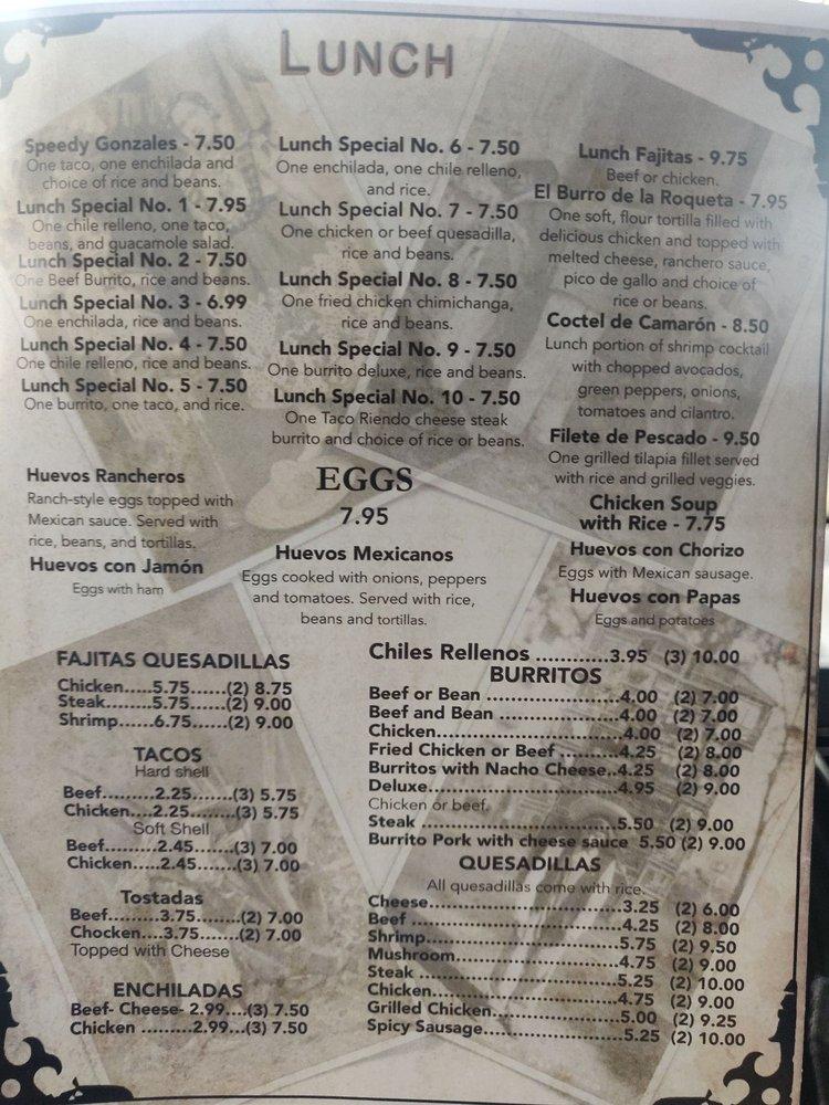 Menu at TACO RIENDO FRESH MEX restaurant, Bristol