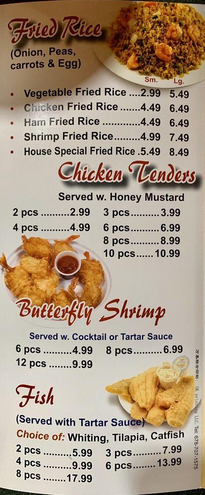 Menu at Wings house restaurant, Conyers