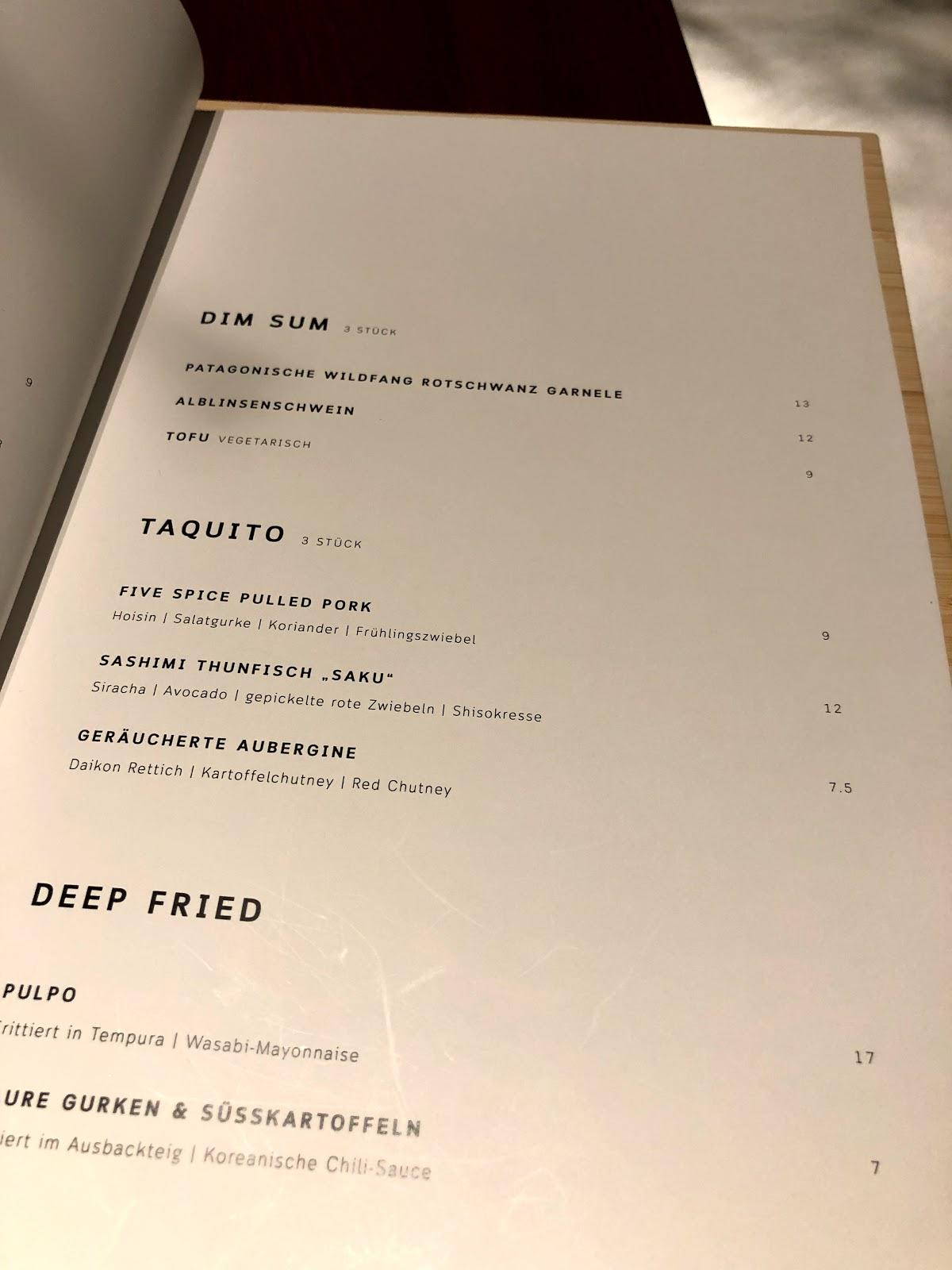 Speisekarte von Citizen Long restaurant, Stuttgart