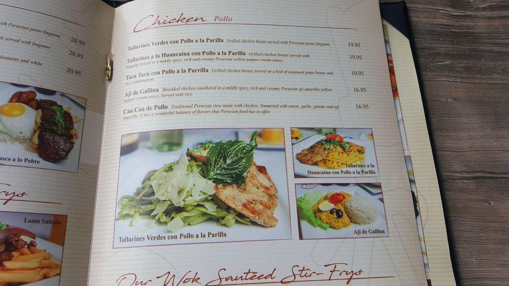 Menu at El Inka Grill restaurant, Orlando, Dr Phillips Blvd