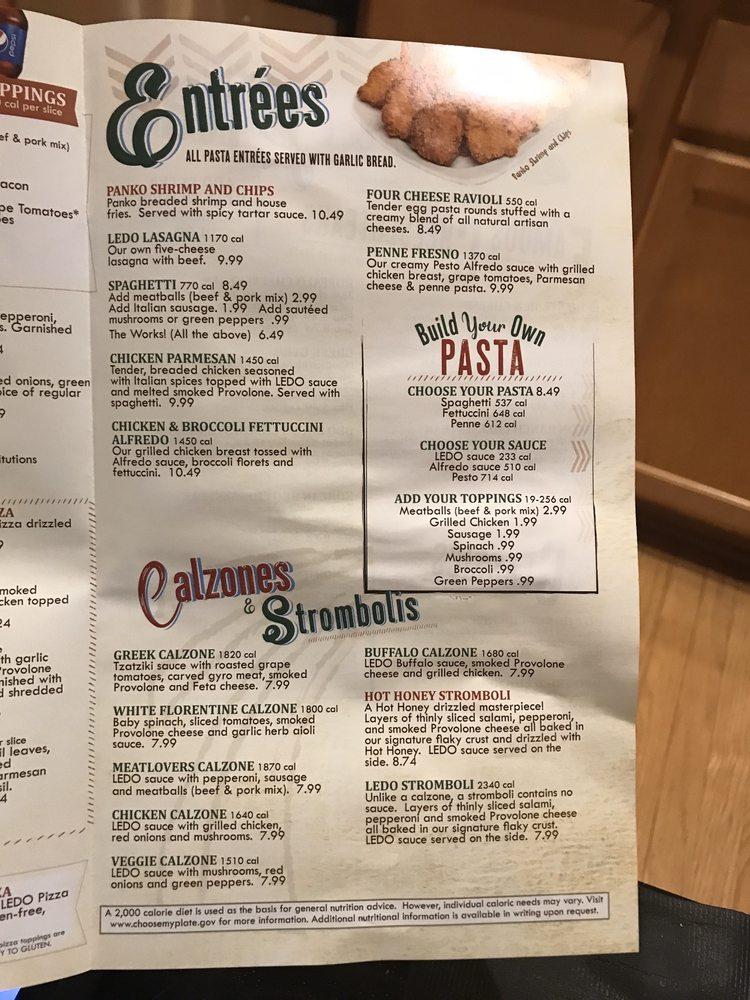 Menu at Ledo Pizza pizzeria, Columbia, Oakland Mills Rd