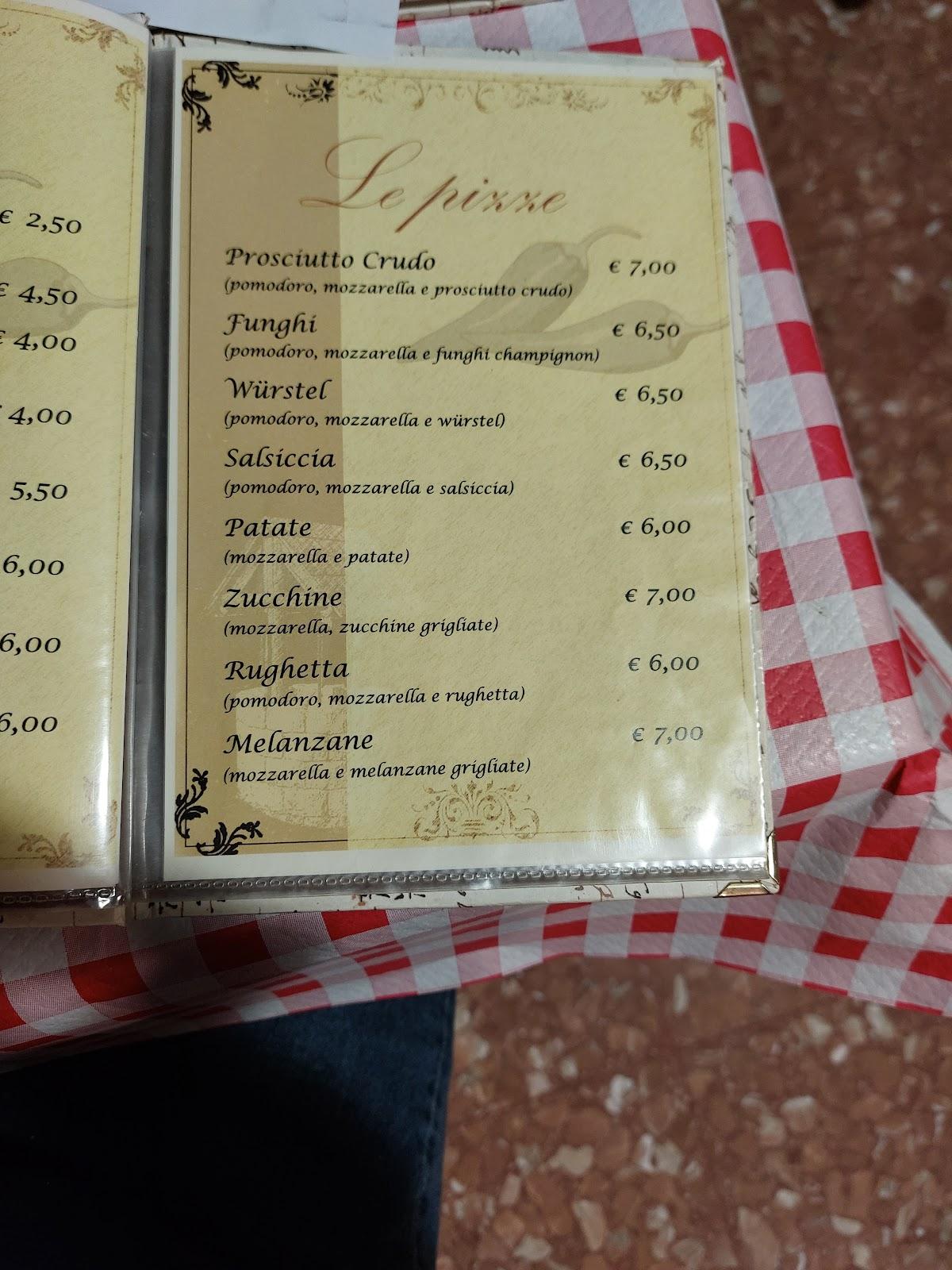 Menu da Ristorante Pizzeria Al Pozzo, Roma