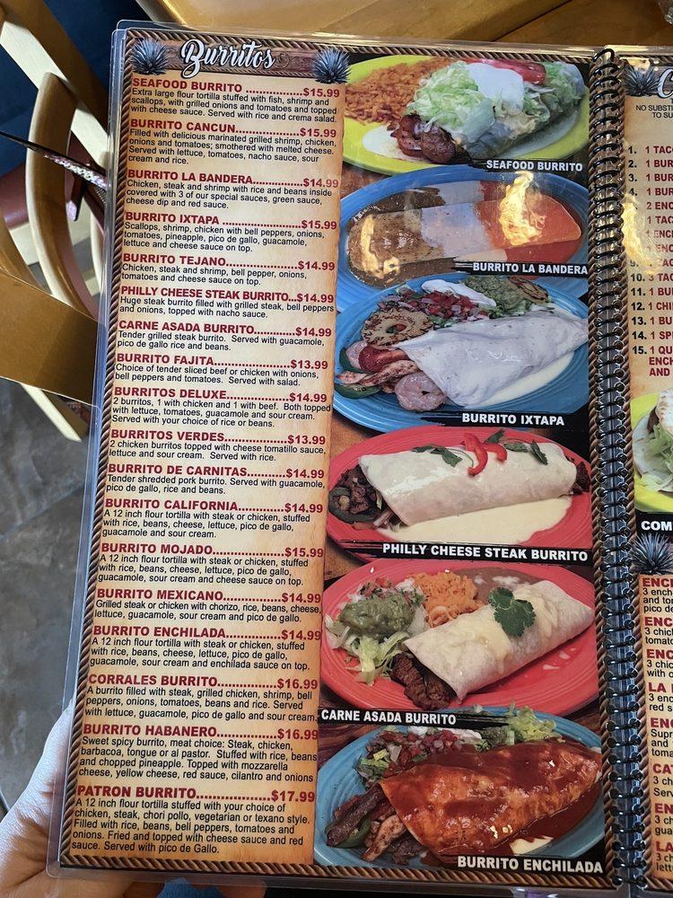 Menu at Los Corrales pub & bar, Wisconsin Dells
