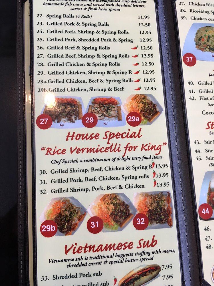 Menu at Rice For King Vietnamese Cuisine restaurant, Calgary, Macleod ...