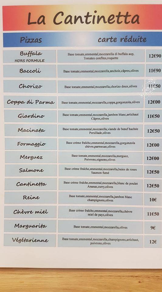 Menu au La cantinetta restaurant, Castres, 20 Rue Henry le Châtelier