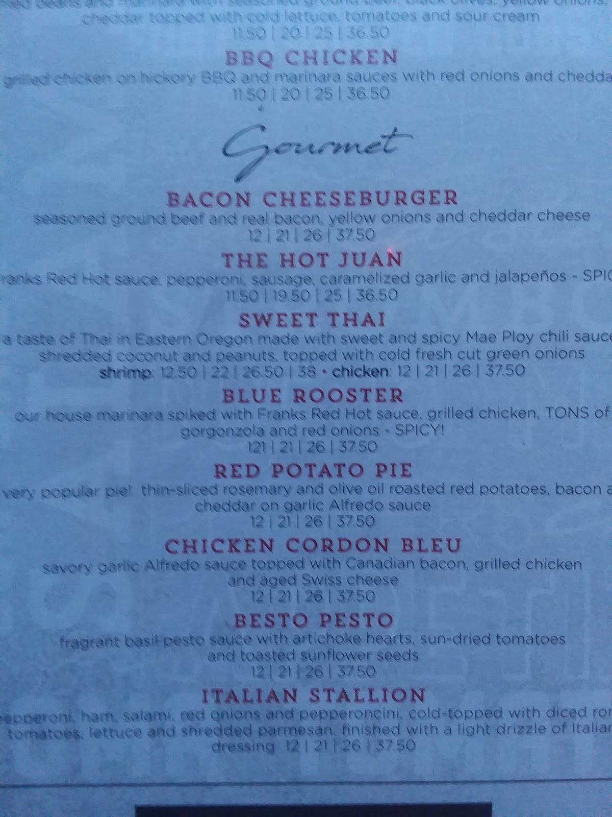 Menu at Paizano's Pizza pub & bar, Baker City