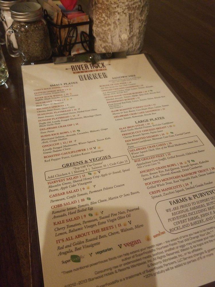 Menu at River Rock Kitchen pub & bar, Wilmington