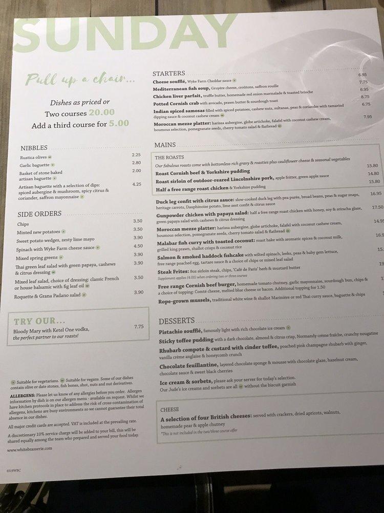 Menu at The Cricketers pub & bar, Cobham, Downside Common