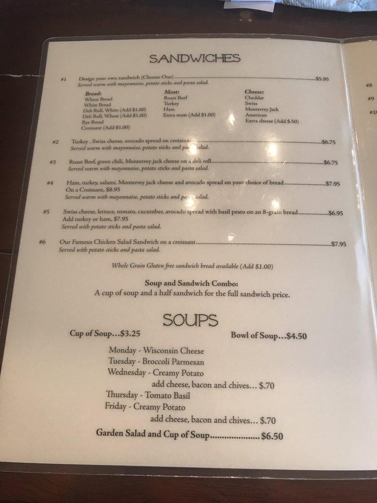 Menu at Hickory Street Cafe, Abilene