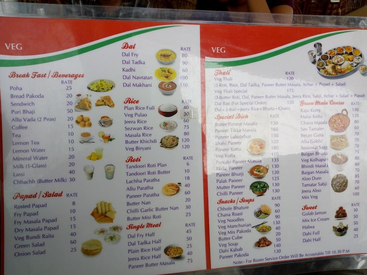 Menu at Jalsa Garden Restaurant & Resort, India