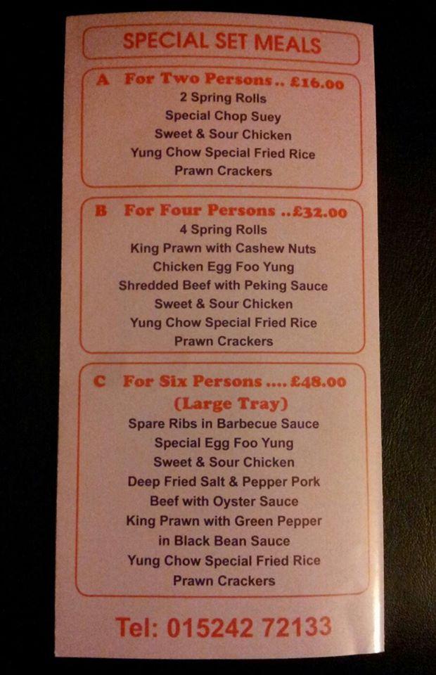 Menu at Silver Moon fast food, Kirkby Lonsdale