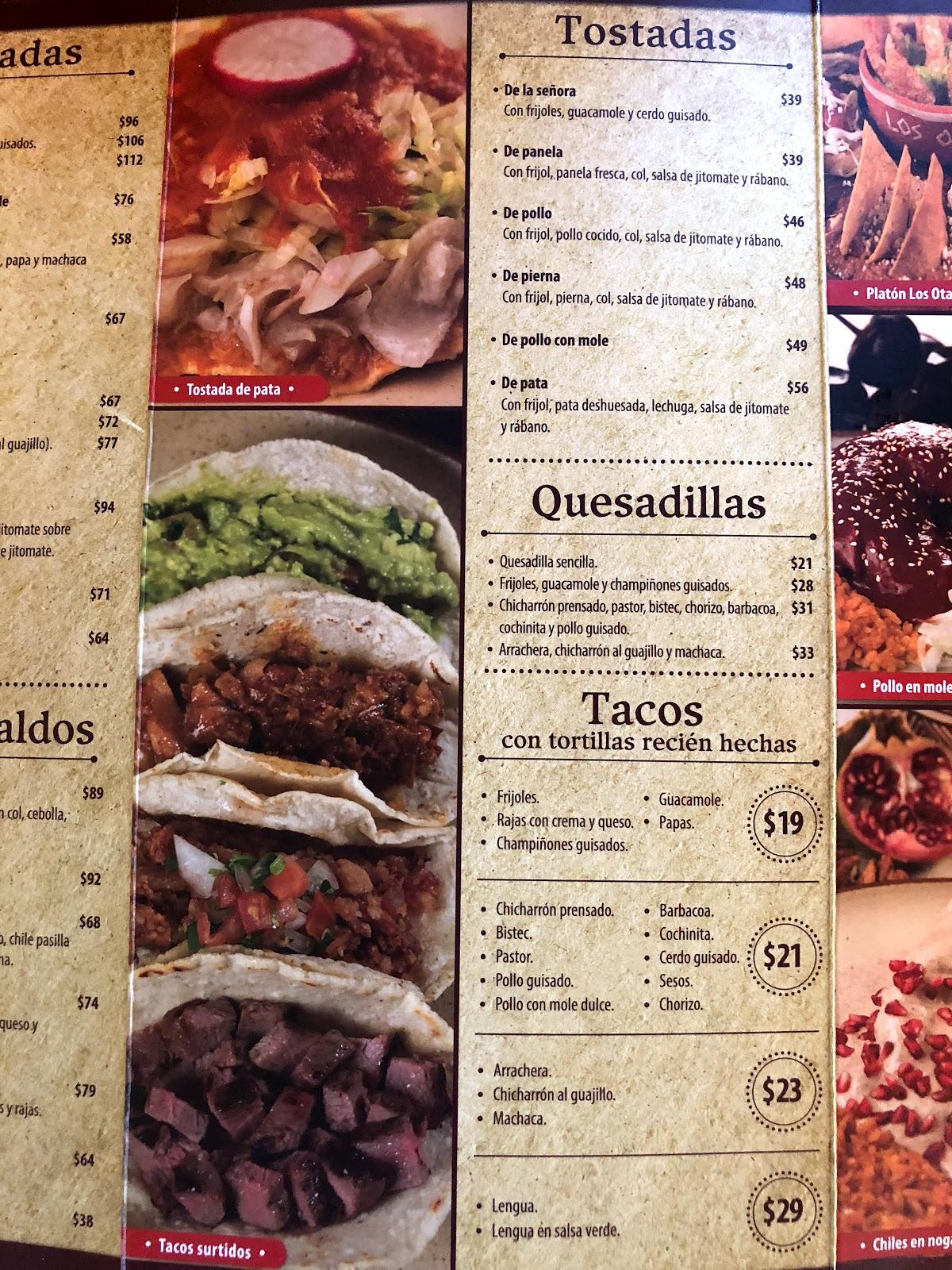 Carta del pub y bar Los Otates, Guadalajara, Av. México 2455-2