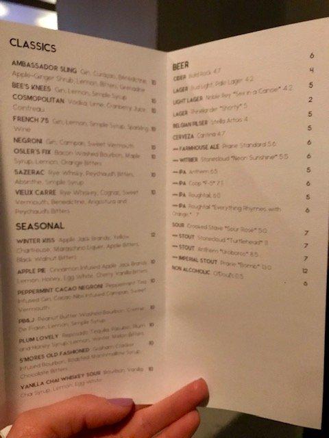 Menu at O Bar, Oklahoma City, 1200 N Walker Ave 7th Floor
