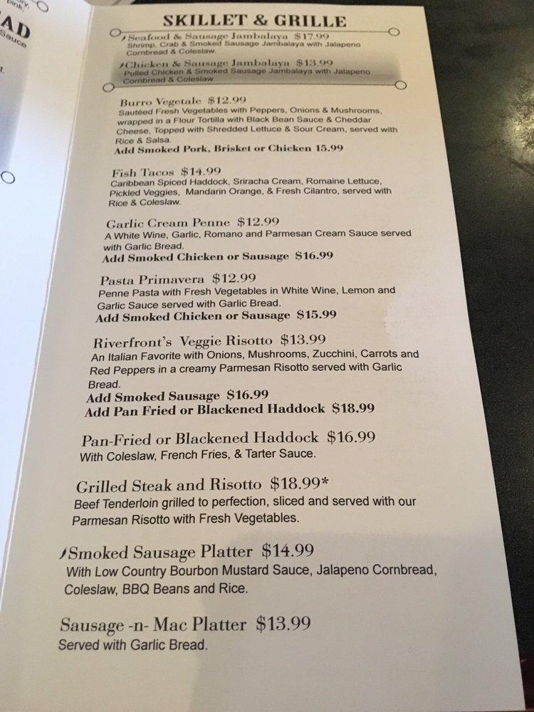 Carta de Riverfront Barbeque & Grille, Augusta
